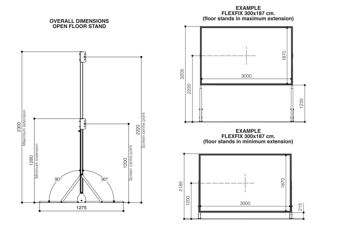Ecran de projection professionnel évènementiel ZEN SCREEN de 2.50 ...